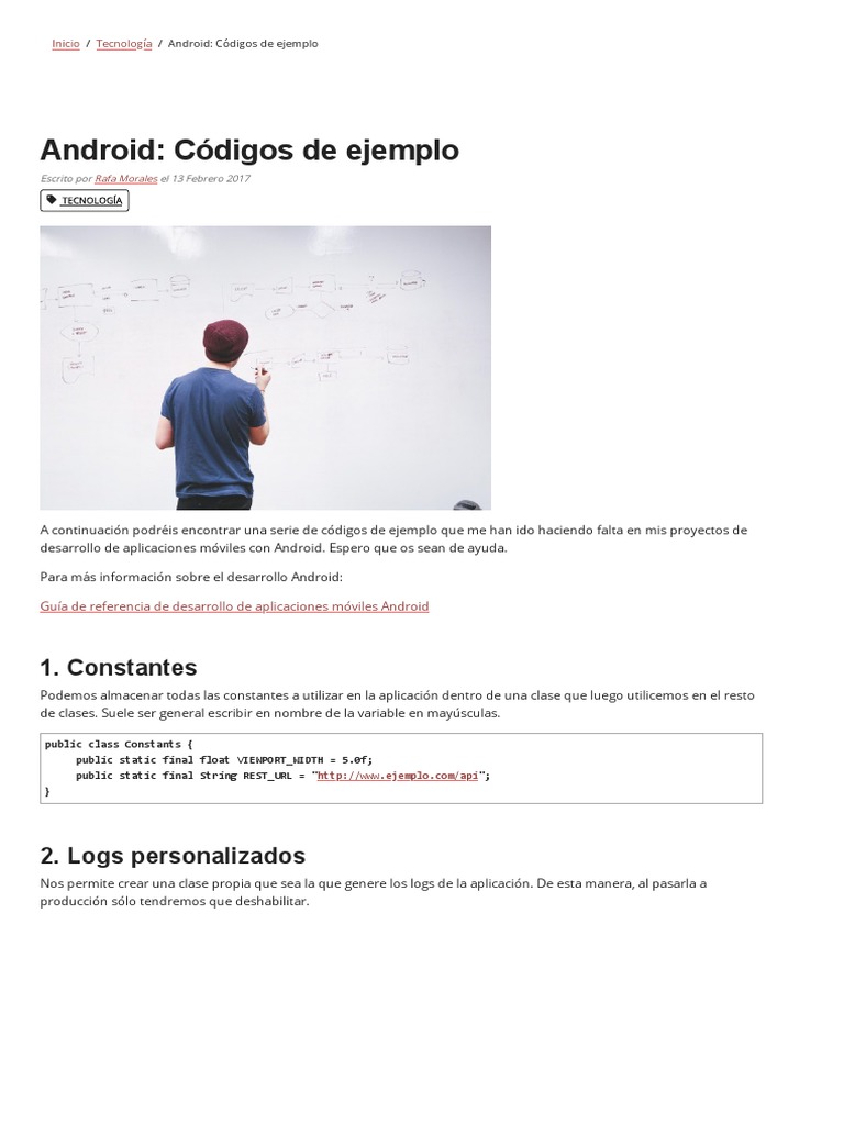 Android - Códigos de Ejemplo | PDF | Android (sistema operativo ...