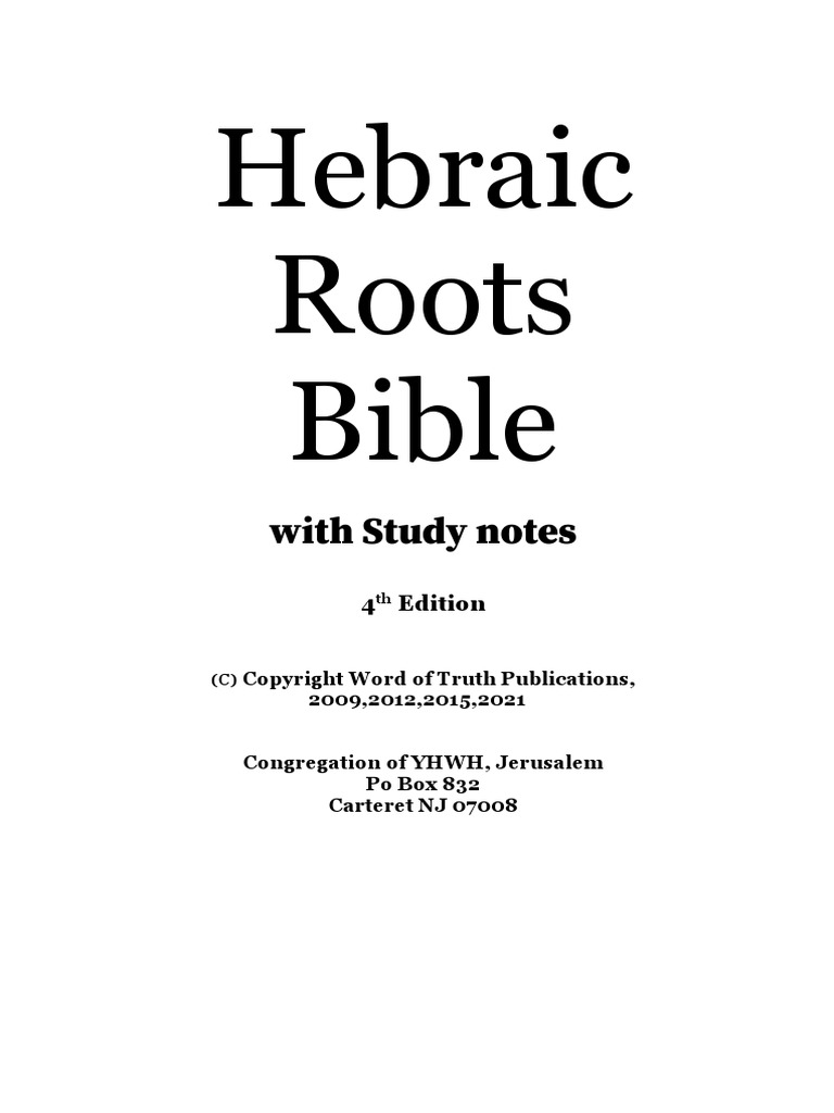 Hebraic Roots Bible | PDF | Cain And Abel | Christianity