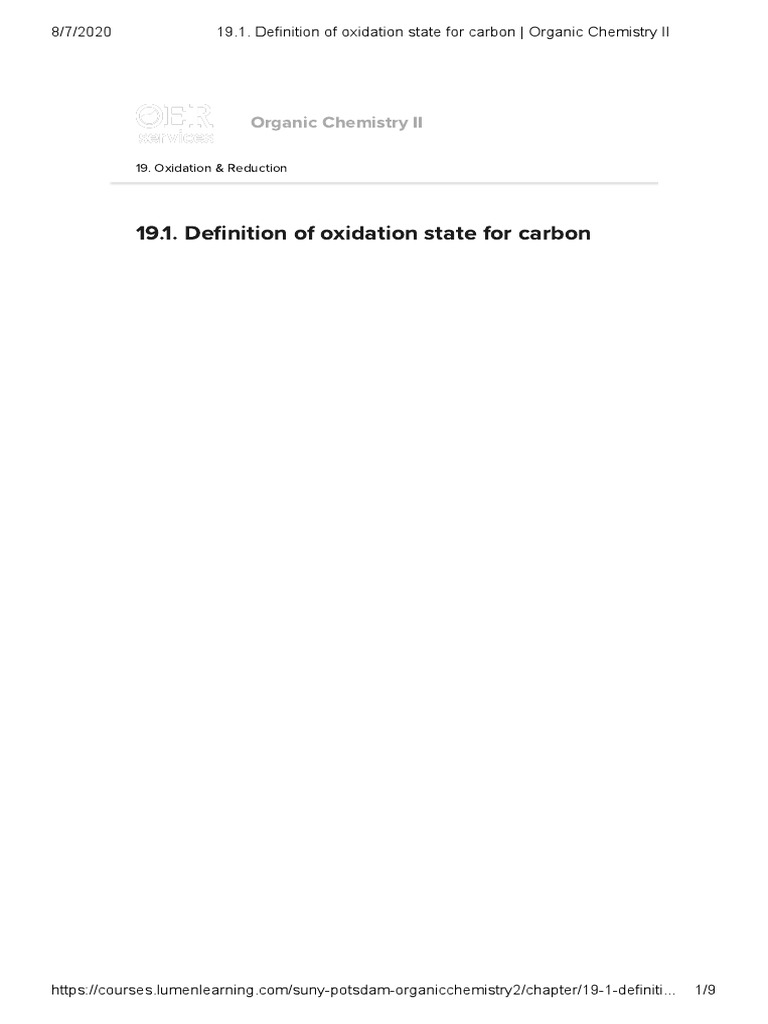 Carbon Oxidation States | PDF | Redox | Hydrogenation