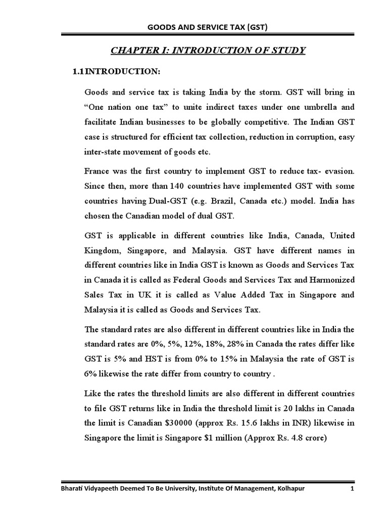 MAIN GST Project | PDF | Value Added Tax | Taxes
