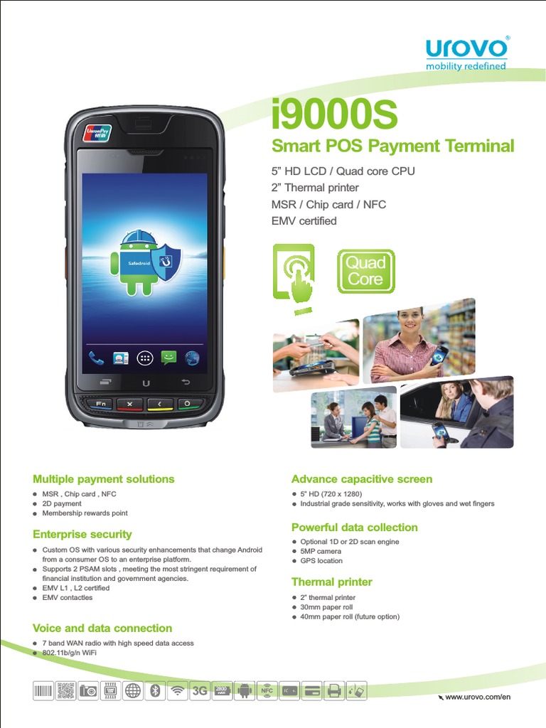 Smart POS Payment Terminal: Quad Core | Download Free PDF | Barcode ...