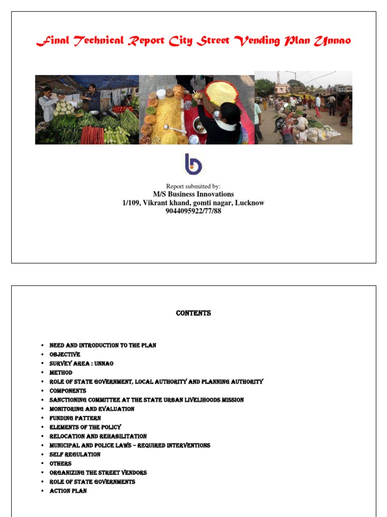 CITY STREET VENDING PLAN Unnao Dip-Ilovepdf-Compressed | PDF | Economies