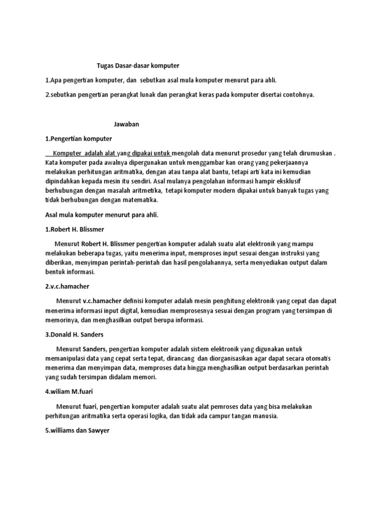 Tugas Komputer | PDF