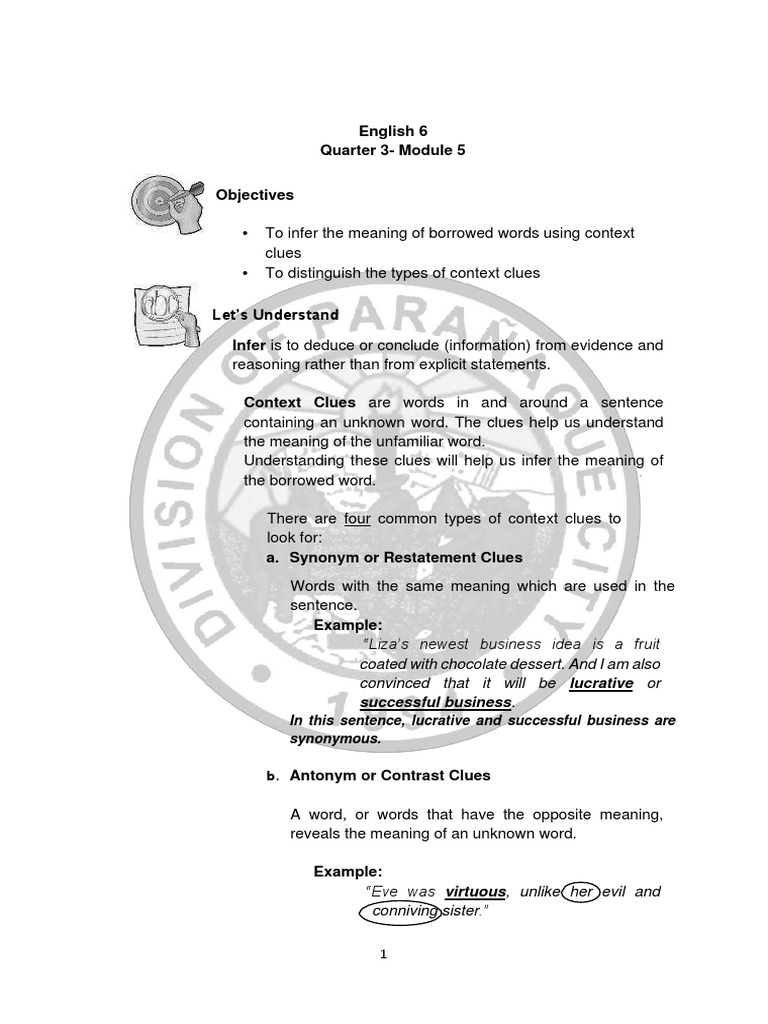 Eng 6 Quarter 3 Module 5 | PDF