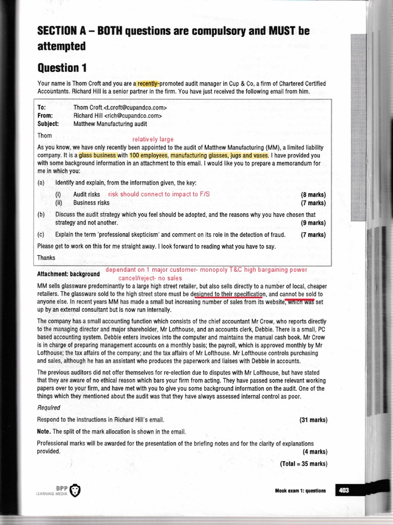 B0Ill: Questions Are Compulsory and Attempted | PDF | Audit | Business