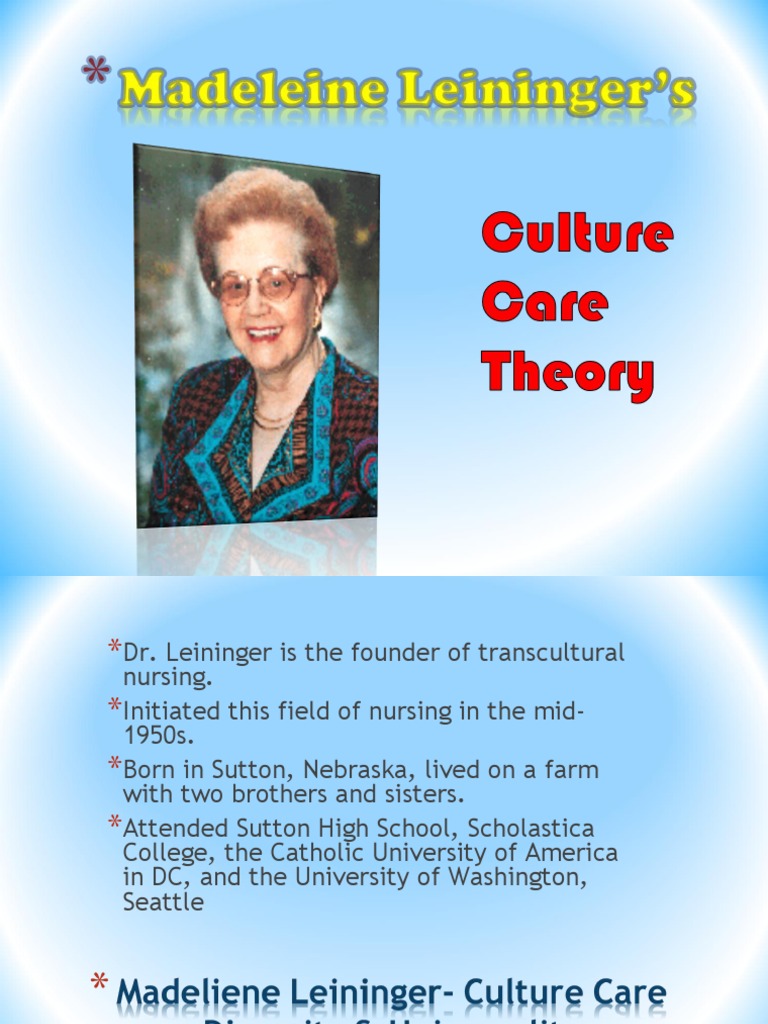 Dr. Madeleine Leininger's Transcultural Nursing | PDF | Science | Cognition
