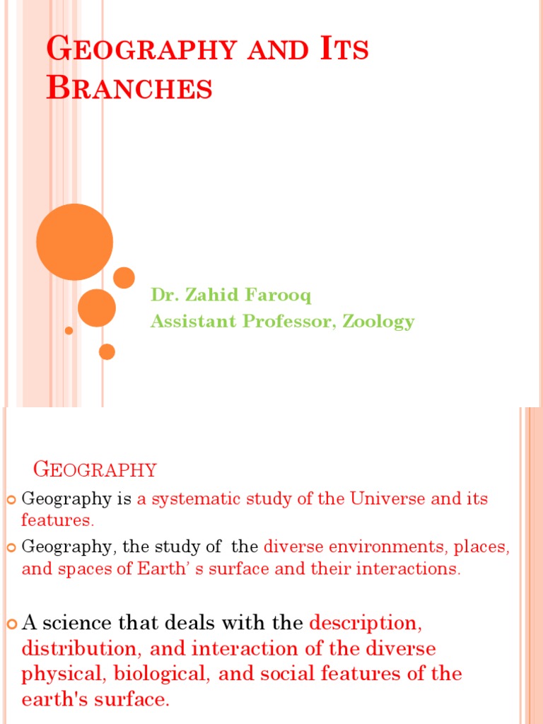 1 - Geography and Its Branches | PDF | Geography | Geomatics