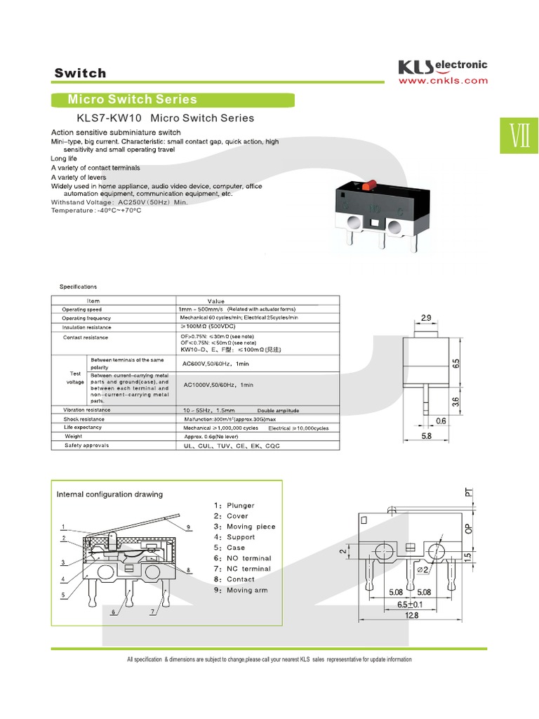 2017092016131920170516140747KLS7 KW10 | PDF | Switch | Printed Circuit ...