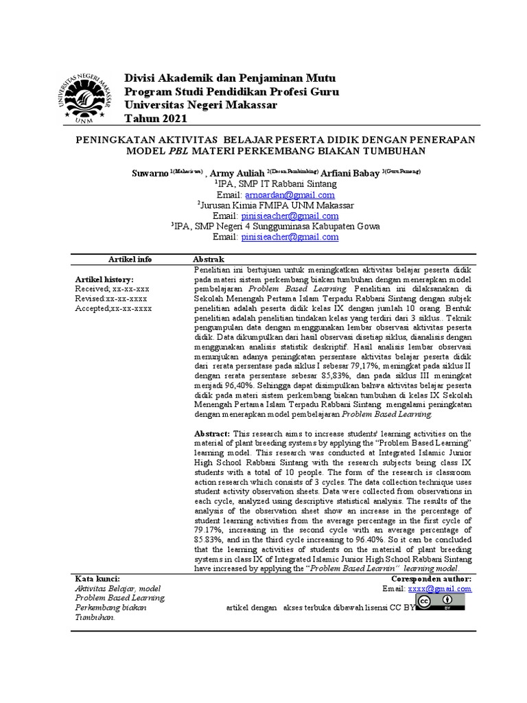 Artikel SUWARNO | PDF