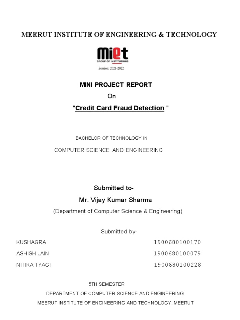 Credit Card Fraud Detection | PDF | Computer Programming | Visual Cortex