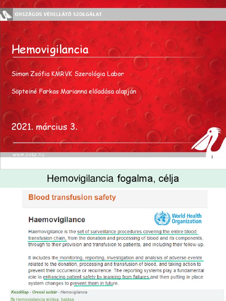 DR - Simon Zsófia - Hemovigilancia | PDF