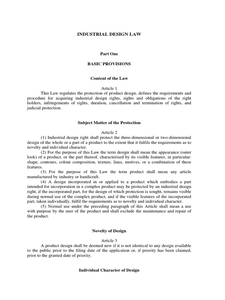 Design-Objective, Rights, Asignments | PDF | Priority Right | Glossary ...