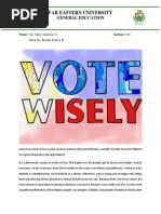 Importance of Voting Wisely in Philippine Elections | PDF | Elections ...