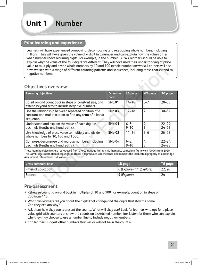 Primary Maths Stage 5 Teacher Guide | PDF | Numbers | Learning