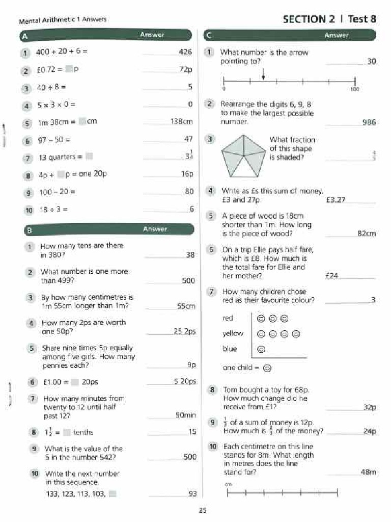 Book 1 Section 2 Test 8 | PDF