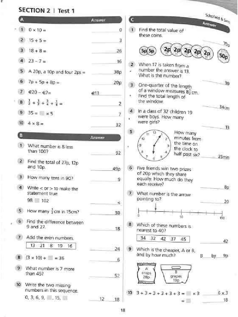 Icdm Book 1 Section 2 Test 1 Answers | PDF