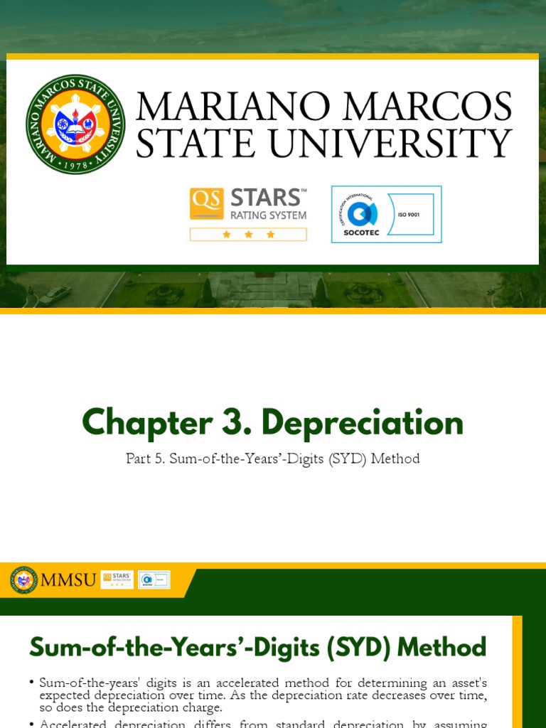 Sum-of-the-Years' Digits Depreciation Guide | PDF | Depreciation ...