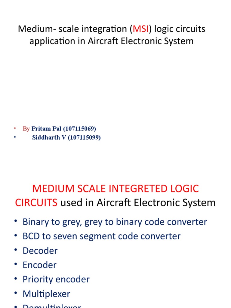 Leveraging Medium-Scale Integrated Circuits in Aircraft Electronic ...