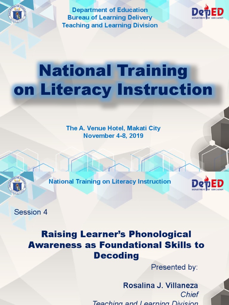 3 Session Presentation - Raising Learner - S Phonological Awareness As ...