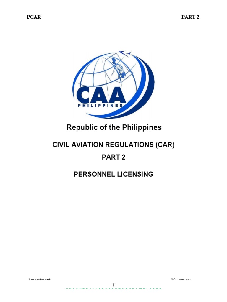 PCAR Part 2 Personnel Licensing Requirements | PDF | Flight Instructor ...