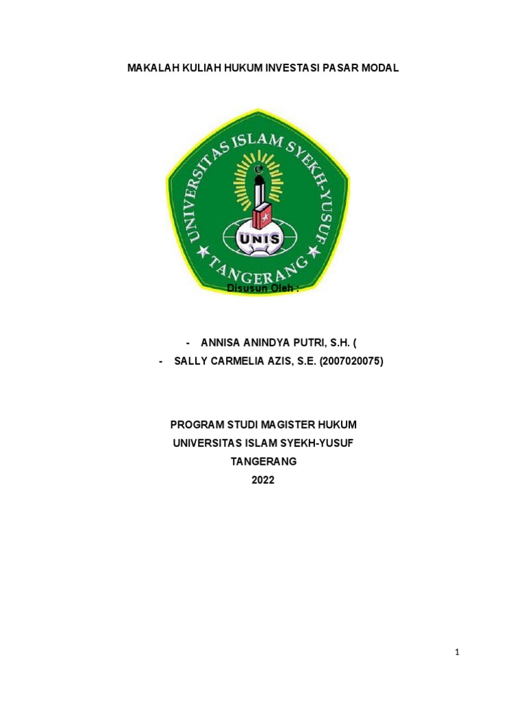 Hukum Investasi Modal Asing di Indonesia | PDF