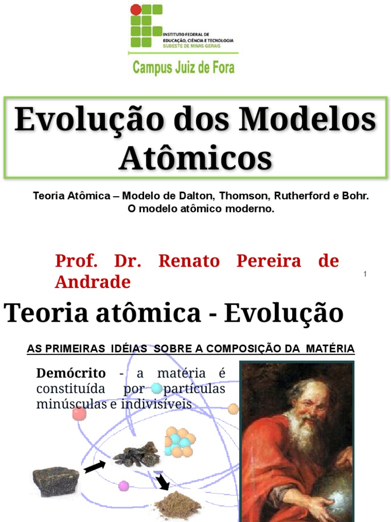 Aula 01 - Teoria Atômica Reformulado | PDF | Elétron | Armas nucleares