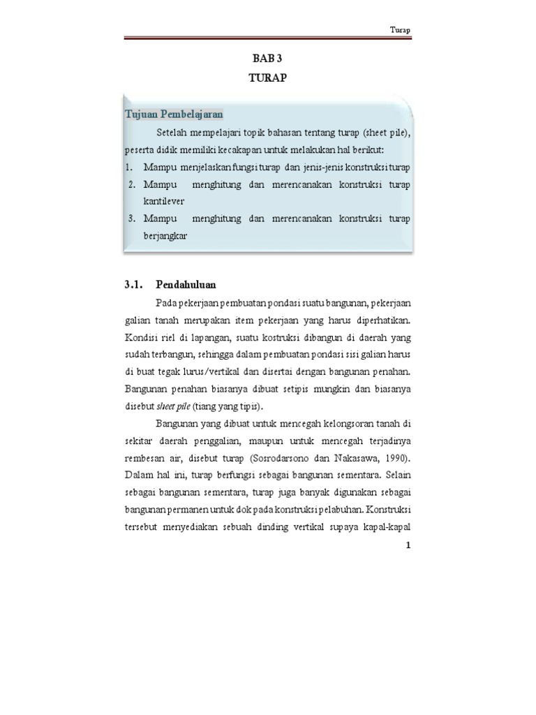 Turap | PDF | Teknologi & Rekayasa