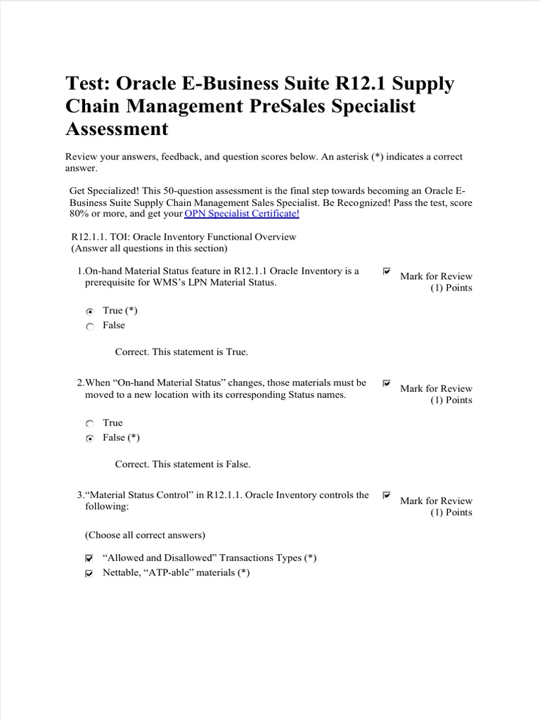 Supply Chain Management Presales Specialist Assessment Pdf Procurement Analytics