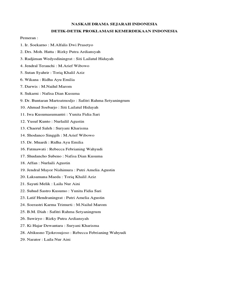Draf Naskah Proklamasi Kemerdekaan | PDF | Perjalanan