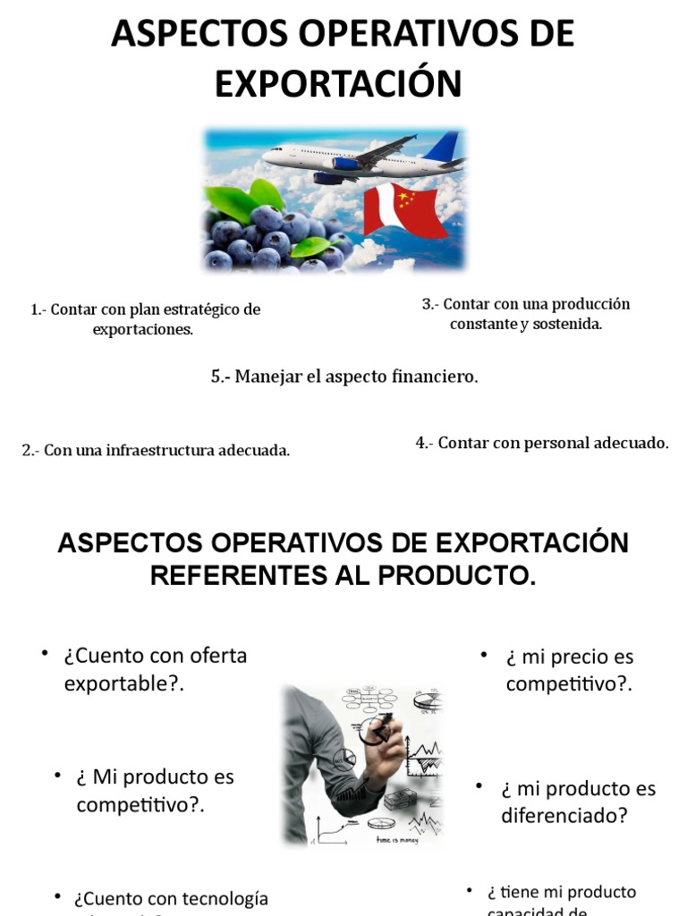 Aspectos Operativos de Exportación | PDF | Producto (Negocio) | Mercado ...