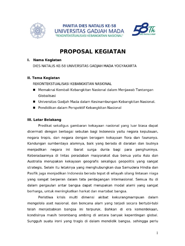 Contoh Proposal Kegiatan | PDF