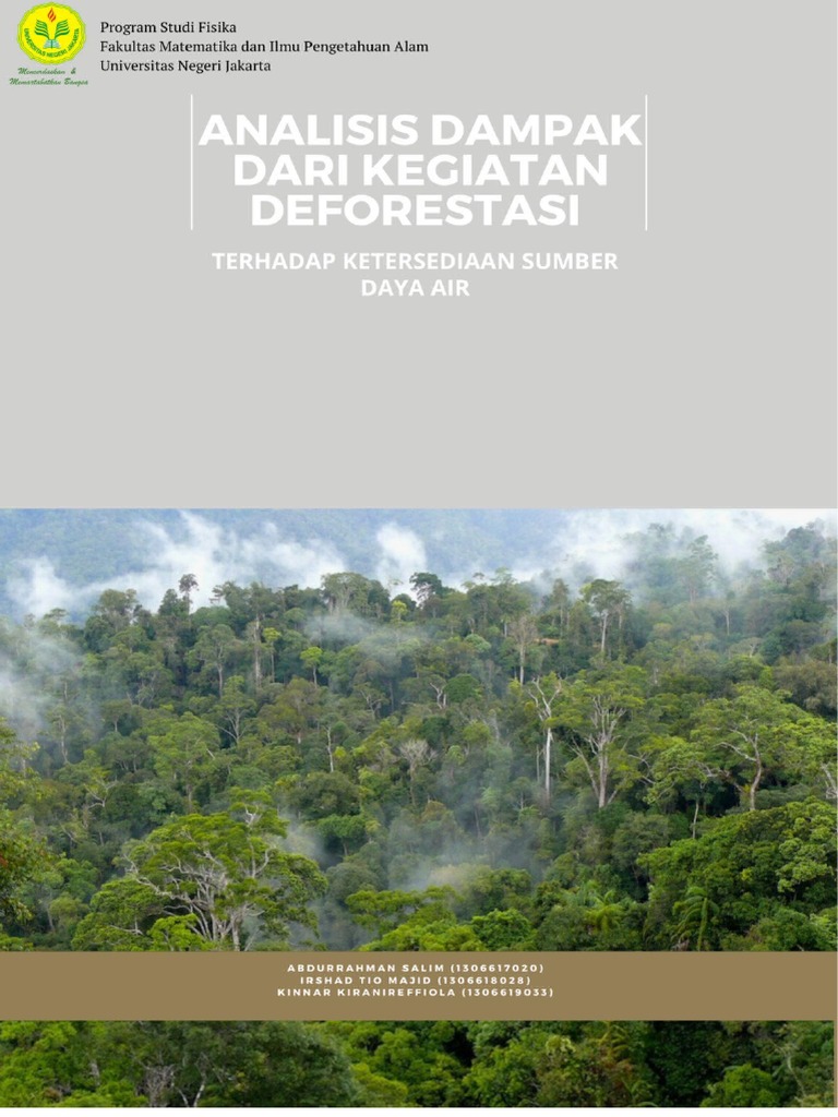 Kelompok 6 - Analisis Dampak Dari Kegiatan Deforestasi Terhadap Ketersediaan Sumber Daya Air | PDF