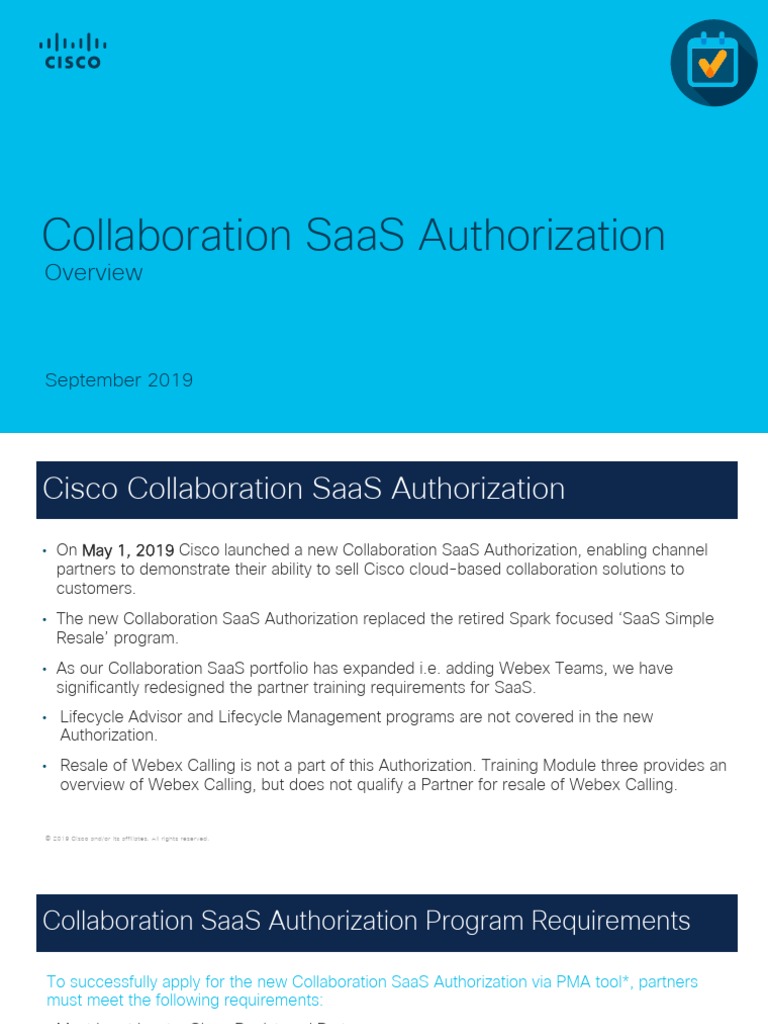 Collaboration Saas Authorization: September 2019 | PDF | Software As A Service | Cloud Computing
