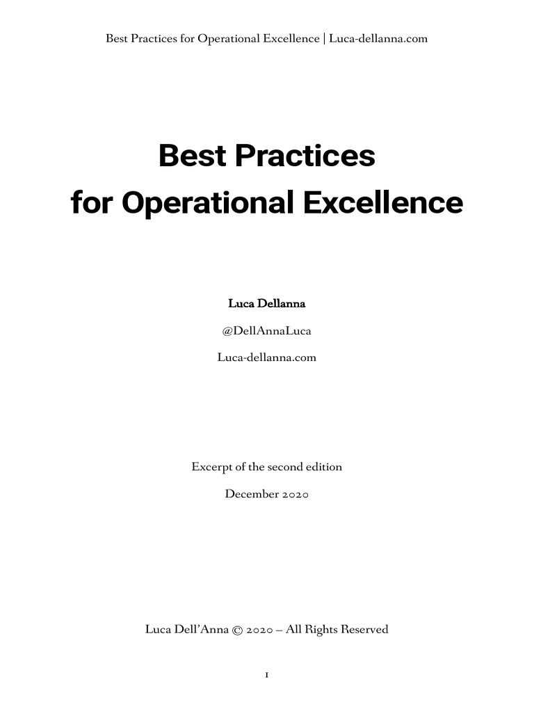 Best Practices For Operational Excellence | Download Free PDF ...
