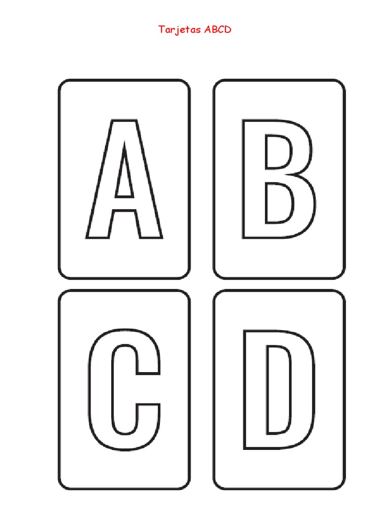Moldes Tarjetas ABCD | PDF