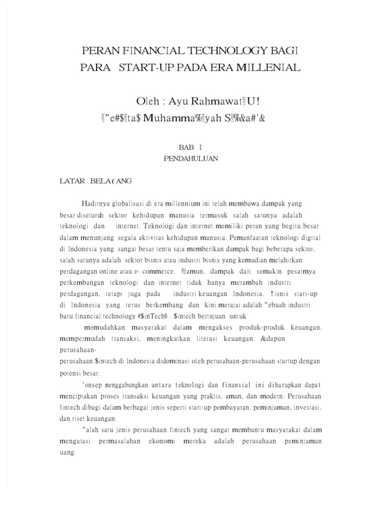 PDF Makalah Fintech | PDF | Bisnis | Pengelolaan Keuangan & Uang