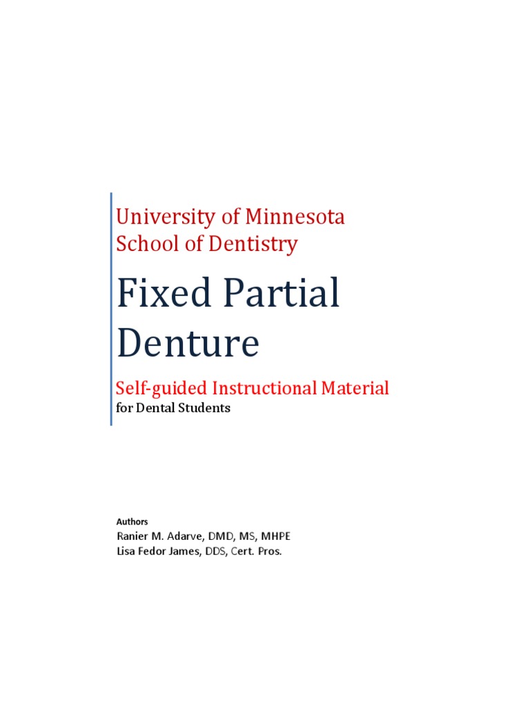 Fixed Partial Denture (PDFDrive) | PDF | Anatomical Terms Of Location ...