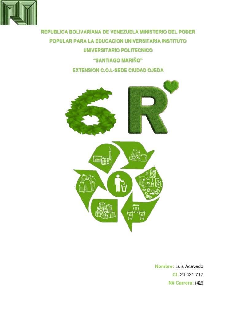 Las 6R Principios | PDF | Residuos | Alimentos
