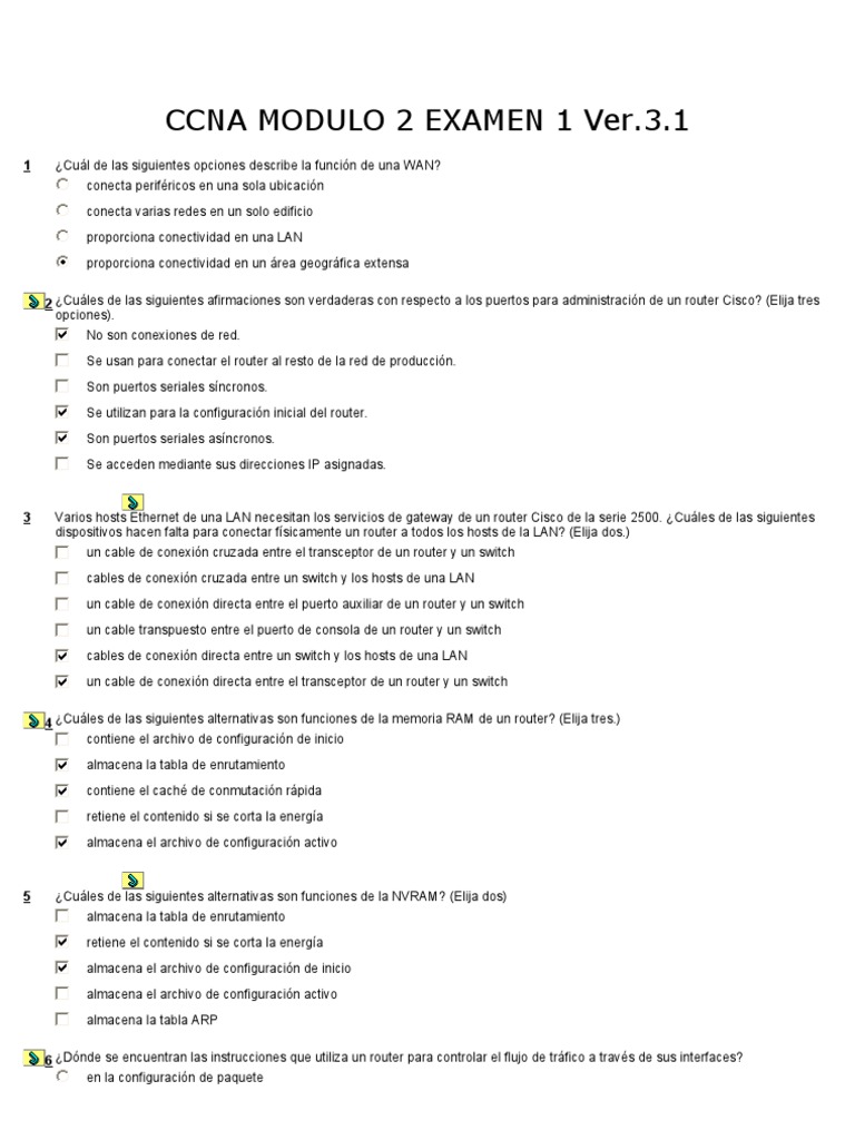 Ccna Semestre 2 Examen 1 100 Pdf Enrutador Computación