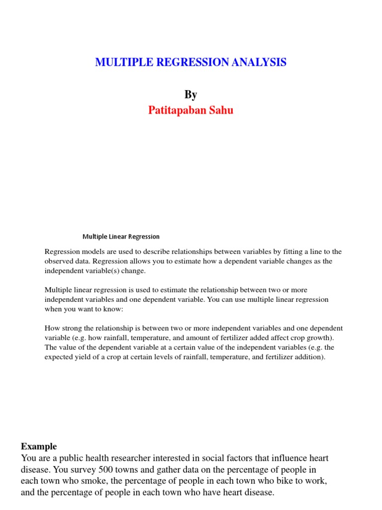 5) Multiple Regression | PDF | Regression Analysis | Linear Regression