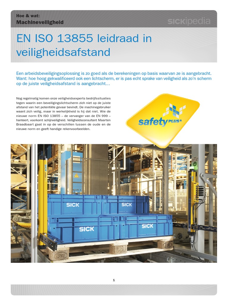 EN ISO 13855 Leidraad in Veiligheidsafstand: Machineveiligheid | PDF