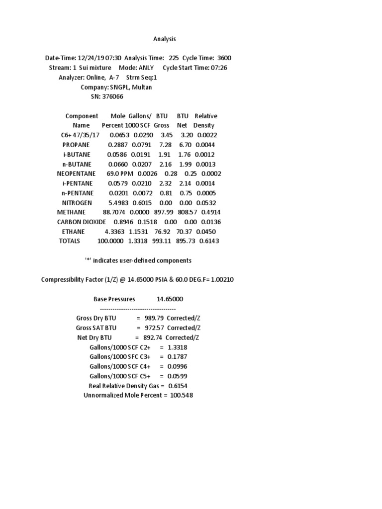 AGA-3 Comparison Normal Beta | PDF | Pressure | Gases