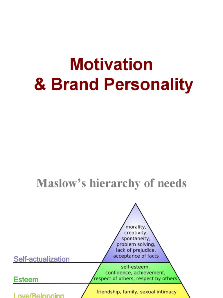 4 - Motivation & Brand Personality | PDF | Brand | Motivational