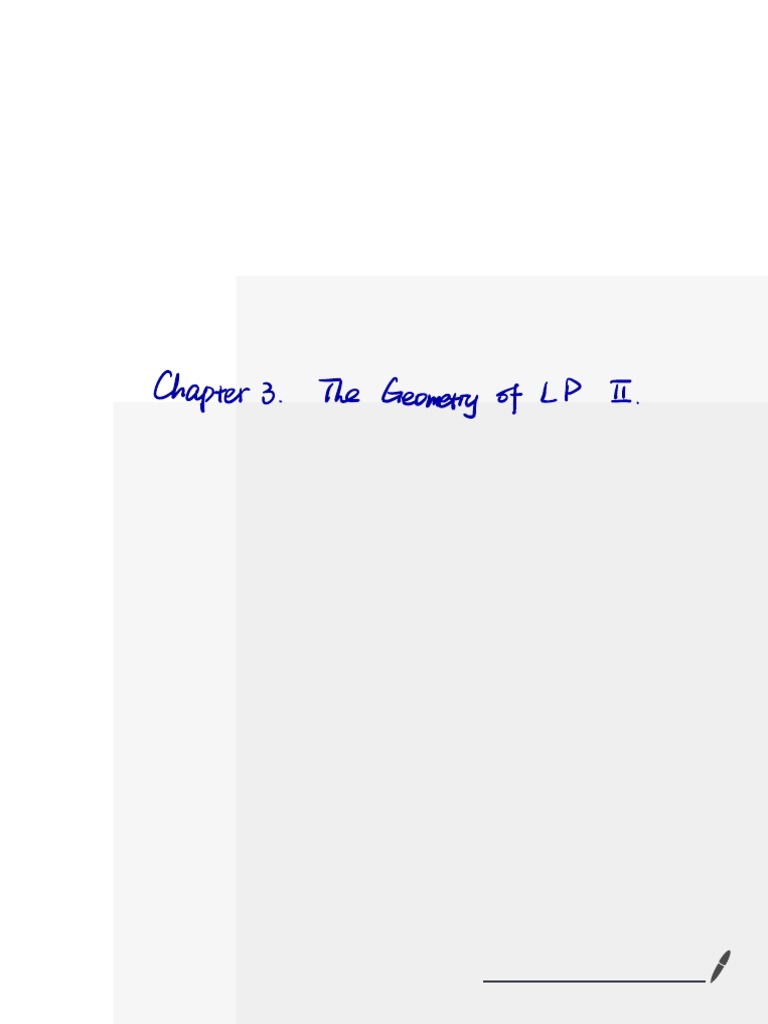 Chapter 3 Geometry of LP II | PDF