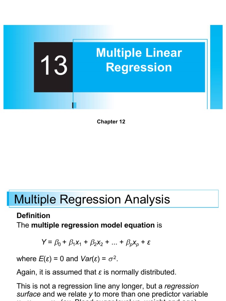 Lesson12 Multregression | PDF | Multicollinearity | Linear Regression
