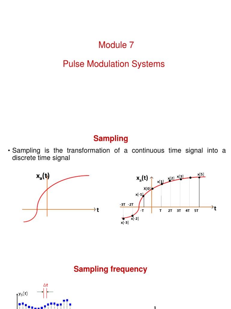 Module 7 1 Pdf Sampling Signal Processing Signal Processing