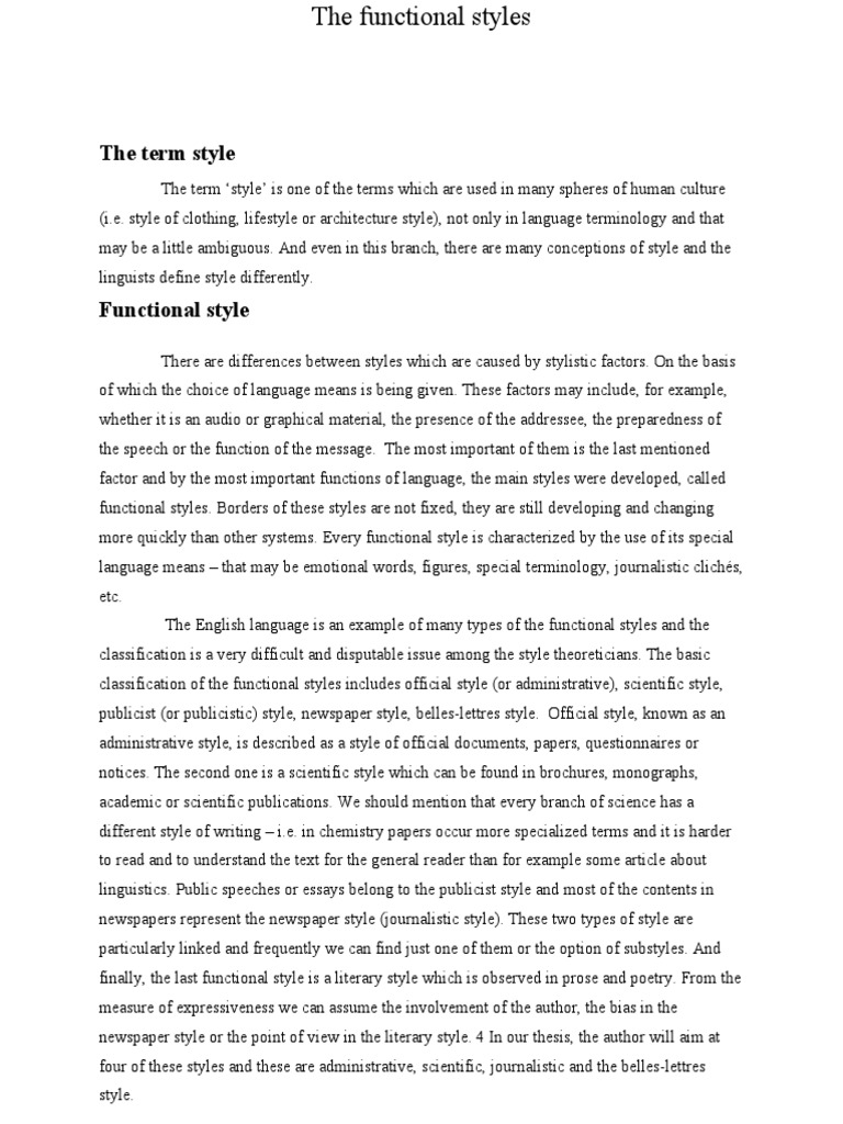 Functional Styles | PDF | Newspapers | Linguistics