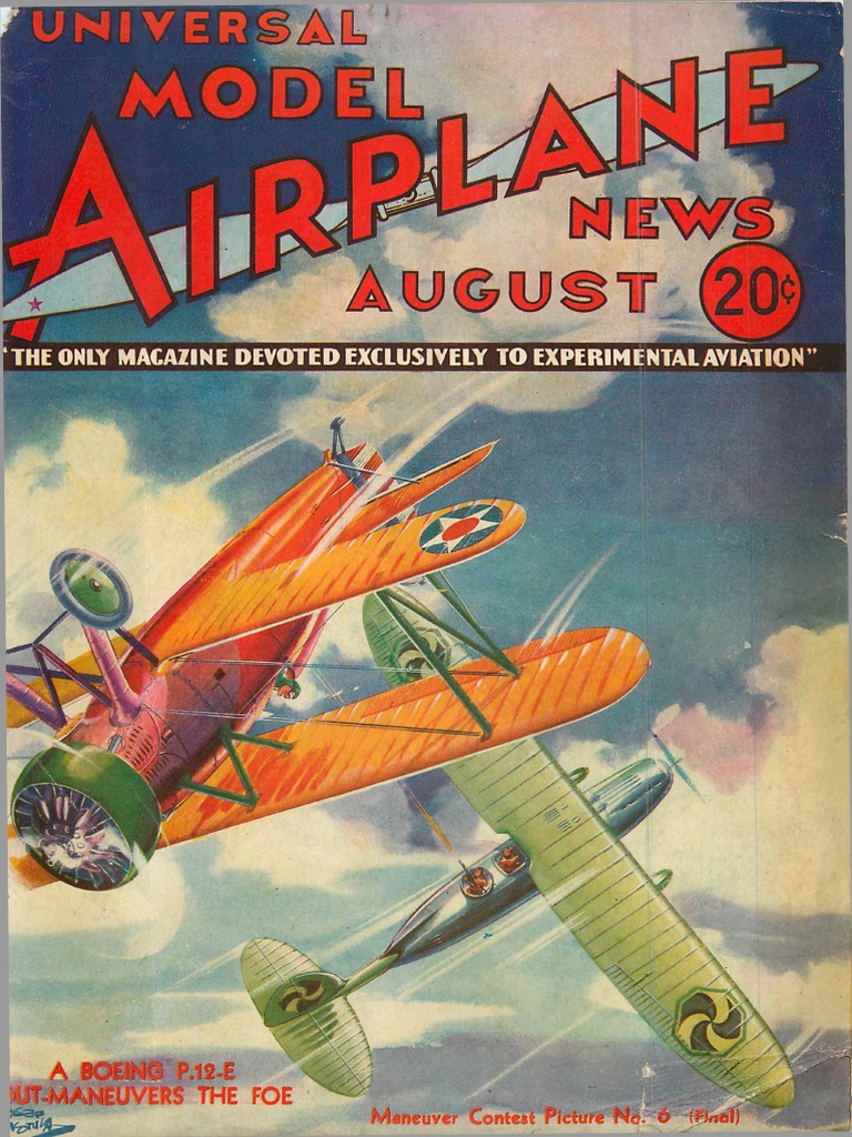 Model Airplane News 1933-08 | PDF | Aviation | Aircraft