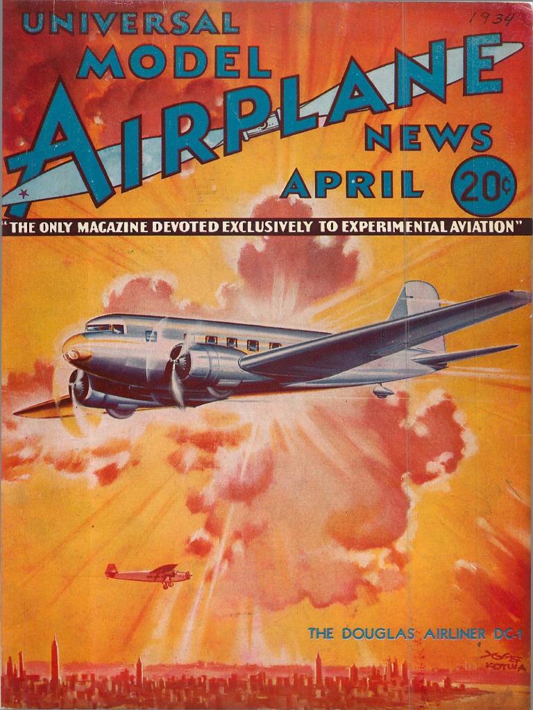 Model Airplane News 1934-04 | PDF | Aviation | Aircraft