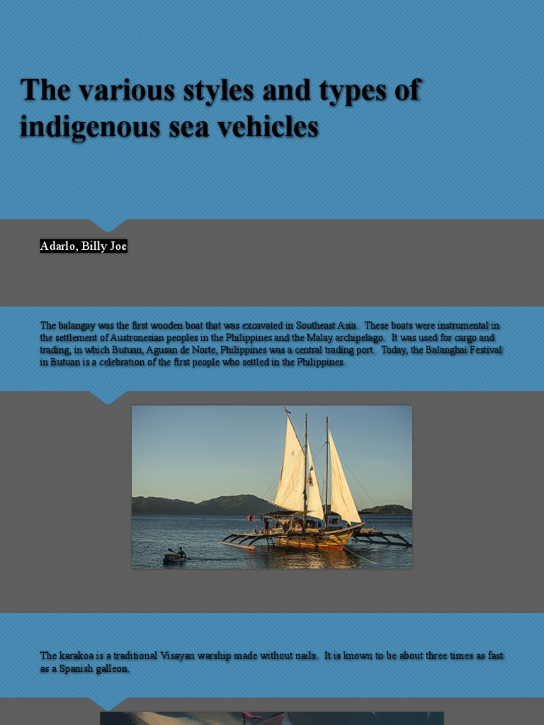 The Various Styles and Types of Indigenous Sea | PDF